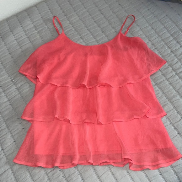 Candie's | Tops | Ruffled Coral Tank Top By Candies Xl | Poshmark